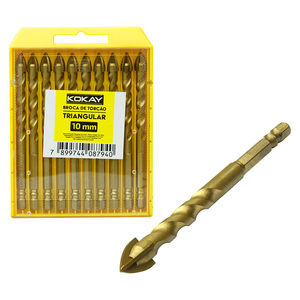 10x Broca De Torção Triangular 10mm - Estojo Profissional | Leroy Merlin