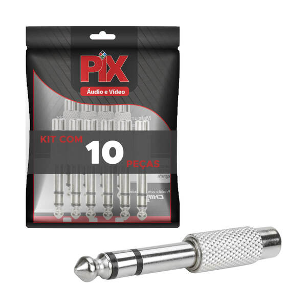 10x Plug Adaptador P10 Estéreo P/jack Rca Fêmea Profissional | Leroy Merlin