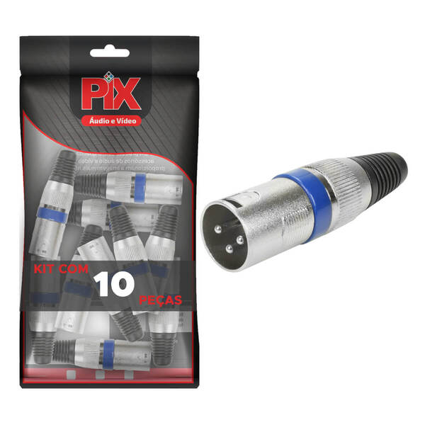 10x Plug Cannon Macho - Premium Profissional - Série Ring - Azul ...