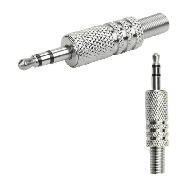 10x Plug Conector P2 Estéreo Profissional Reforçado Níquel | Leroy Merlin