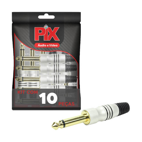 10x Plug P10 Mono Premium Profissional Elegance Série - Preto | Leroy ...