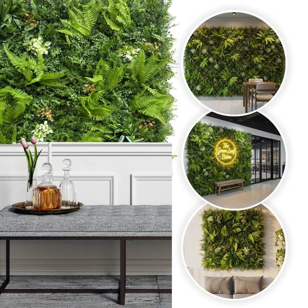 1,5m² Placas Para Parede Vertical Jardim Artificial Uv 3d Luxo Ultra ...