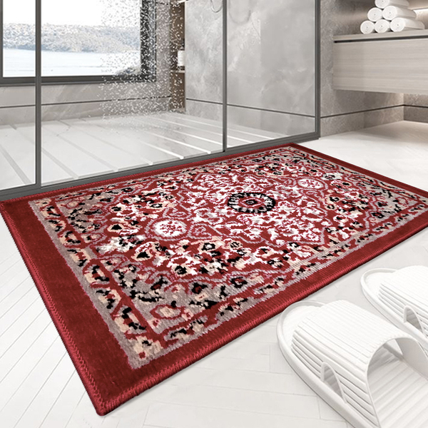 1 Tapete Banheiro Grande Antimofo Soft Js Re Ate 50 X 80 Vr - M10ate Vermelho Bege Marrom Cinza ...