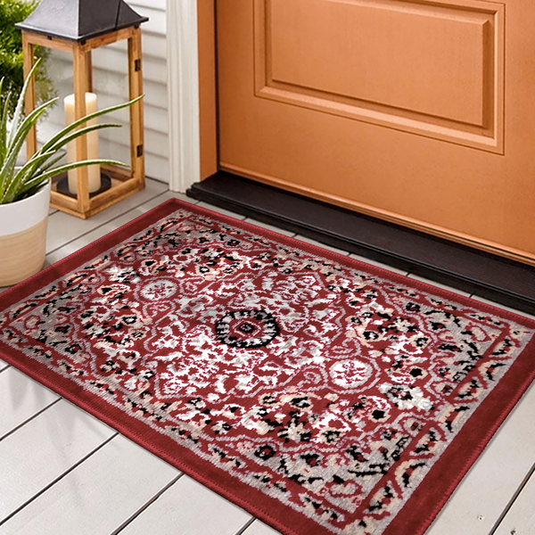 1 Tapete Porta Capacho Antiderrapante Js Re Ate 50 X 80 Vr - M10ate Vermelho Bege Marrom Cinza ...