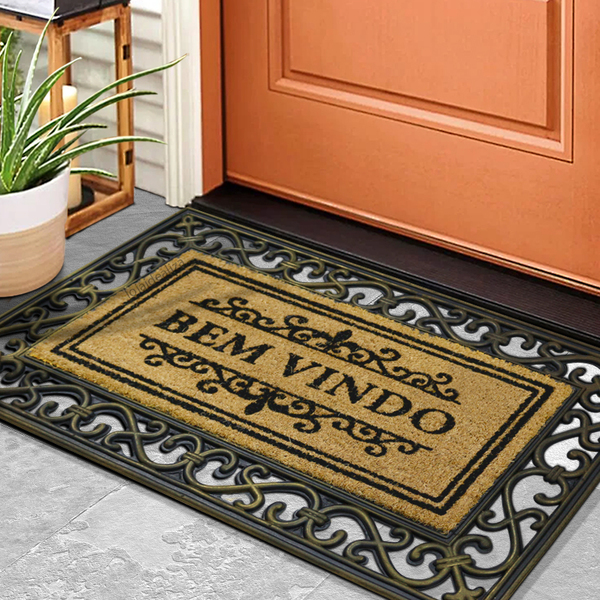 1 Tapete Porta Capacho Fibra Coco Antiderrapante 45x75 Impdr | Leroy Merlin