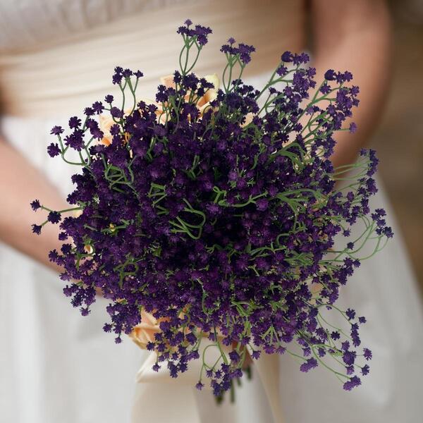 20 Flores Mosquitinho Roxo Permanente Para Decoração Sofisticada E ...