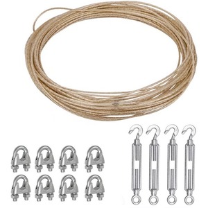 20 M Varal Com Cabo De Aço Encapado 1,75mm + Clips + Esticador | Leroy ...