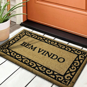 2 Tapete Porta Capacho Fibra Coco Antiderrapante 33x60 E13 | Leroy Merlin