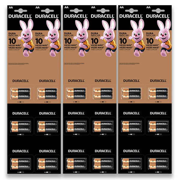 36 Pilhas Duracell Aa Alcalina Pequena 3 Cartelas C/12 Unid | Leroy Merlin