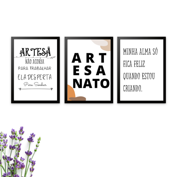 3 Quadros Decorativos Artesanato | Leroy Merlin