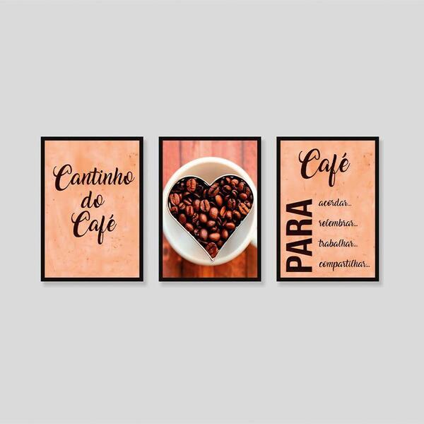 3 Quadros Decorativos Catinho Do Café 21x30 Pvc Luven Bra | Leroy Merlin