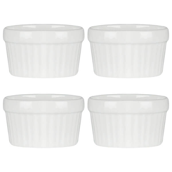 4 Ramekin De Porcelana Classic Branco 8,5x5cm Lyor | Leroy Merlin