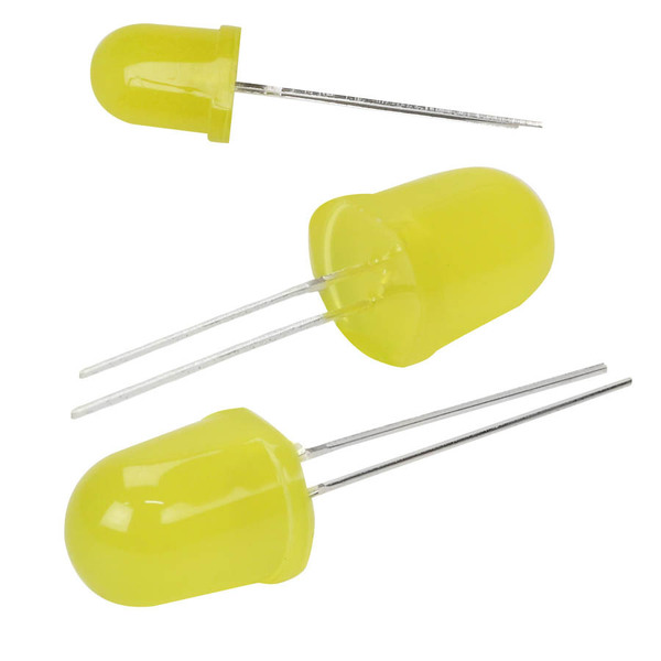 50x Led Difuso 10mm - Projetos Em Geral 2 Terminais Amarelo | Leroy Merlin