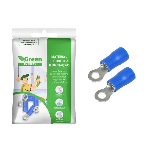 50x Terminal Olhal Anel M3 Pré Isolado - Fio De 1,5 A 2,5mm | Leroy Merlin