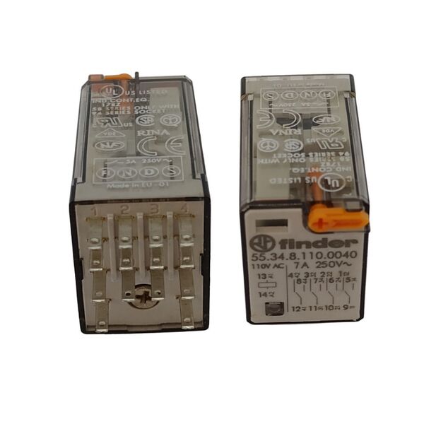 553482300040 Mini Rele Industrial Fixavel Em Base 4 Reversíveis 230 Vac ...