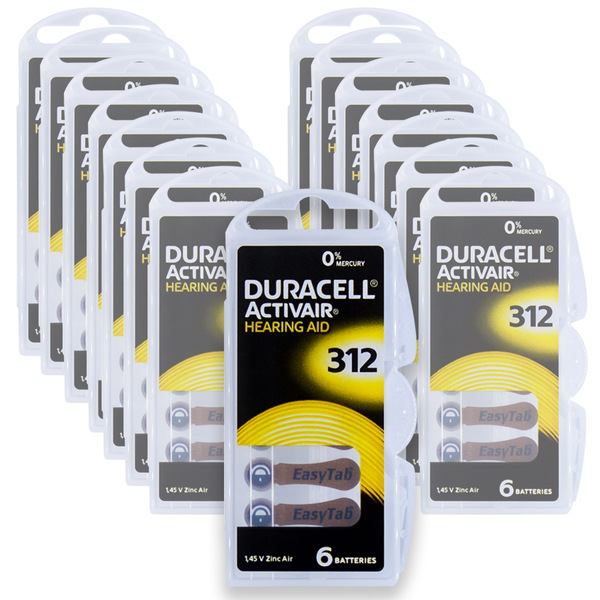 90 Pilhas Baterias Da312 Pr41 Aparelho Auditivo - Duracell | Leroy Merlin