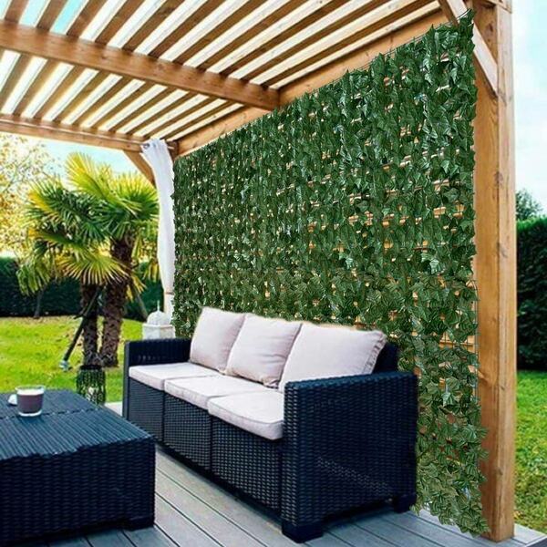 9 Cercas Verdes Artificiais Decorativa Com Folhagem Hera Artificial ...