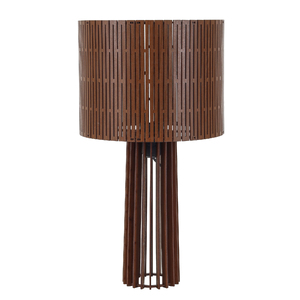 Abajur Madeira Drop 40cm - 1 Luz- Imbuia | Leroy Merlin