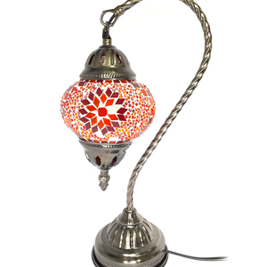 Abajur Turco Mosaico Metal E Vidro Vermelho Star Bivolt 40cm | Leroy Merlin