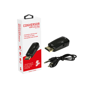 Adaptador Conversor Hdmi Para Vga Com Saída P2 De Áudio 5+ | Leroy Merlin