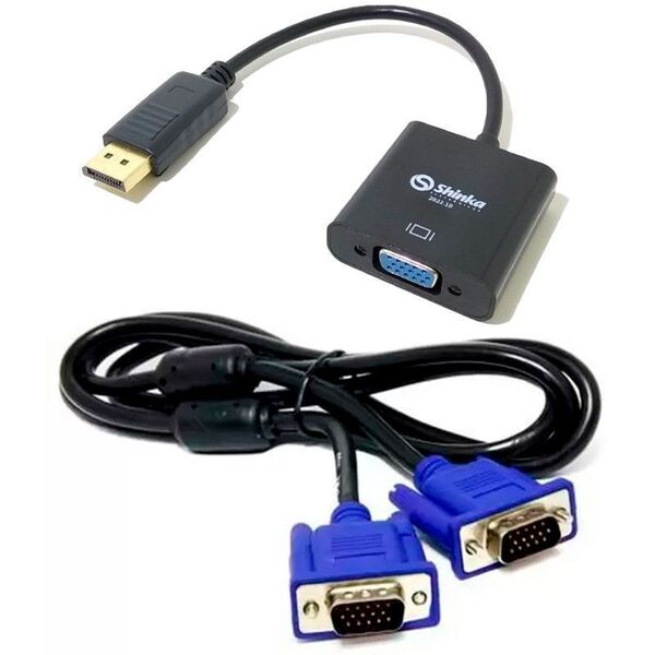 Adaptador Displayport Para Entradas Vga Cabo Incluido | Leroy Merlin