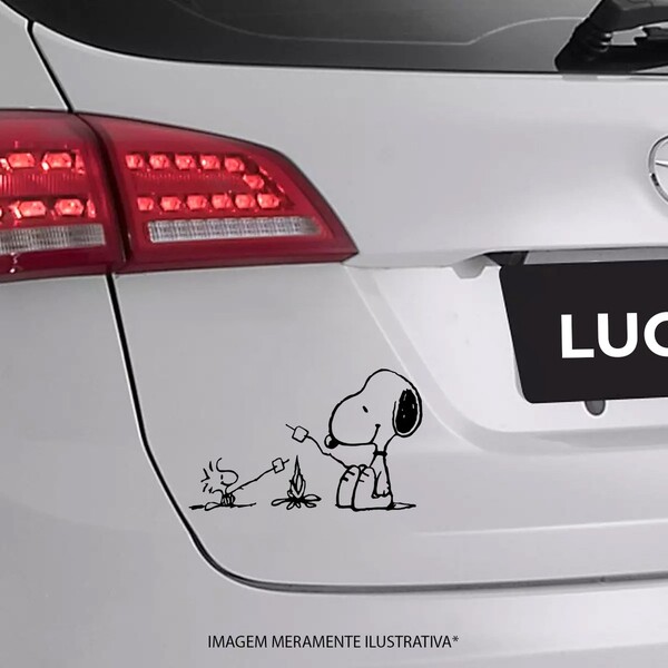 Adesivo De Carro Snoopy Com Fogueira | Leroy Merlin