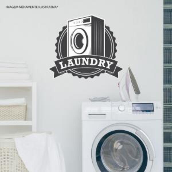 Adesivo De Lavanderia Laundry *atenção As Medidas* Medidas:50 X 42 Cm ...