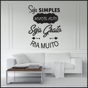 Adesivo De Parede Decorativo Seja Simples, Sonhe Alto. | Leroy Merlin