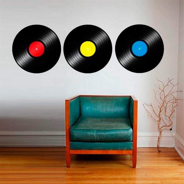 Adesivo De Parede Discos De Vinil 1-g 132x88cm | Leroy Merlin