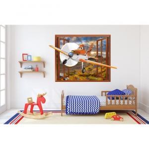 Adesivo De Parede Janela Falsa Aviões Medidas:70 X 48 Cm | Leroy Merlin