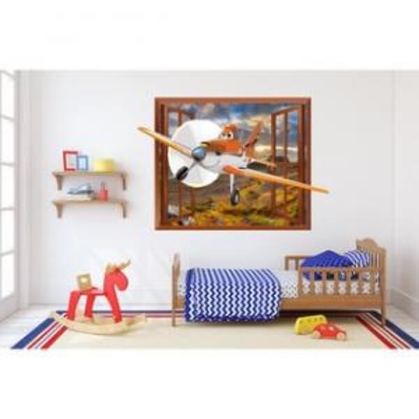 Adesivo De Parede Janela Falsa Aviões Medidas:70 X 48 Cm | Leroy Merlin