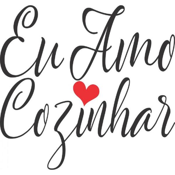 Adesivo Decorativo De Parede Frase Eu Amo Cozinhar Coração | Leroy Merlin