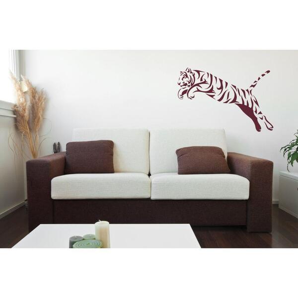 Adesivo Decorativo De Parede Sala Animal Tigre Pulando | Leroy Merlin