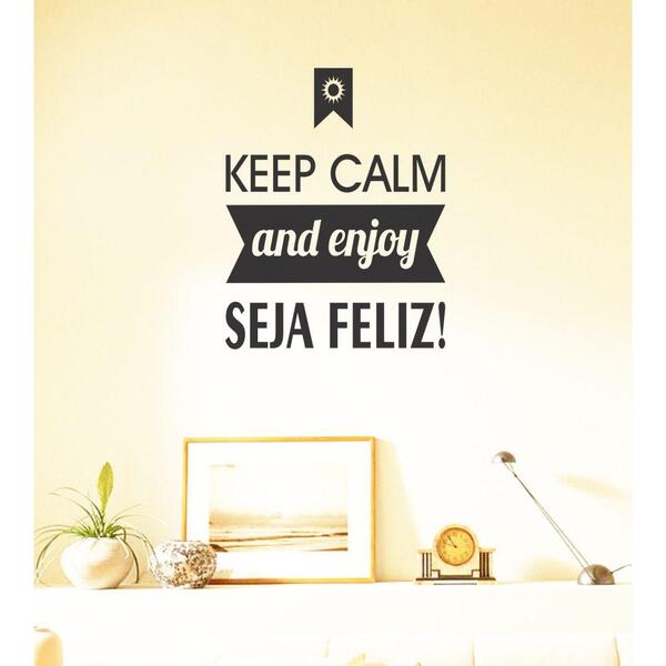 Adesivo Decorativo De Parede Sala E Quarto Frase Keep Calm | Leroy Merlin