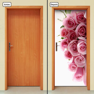 Adesivo Decorativo De Porta - Rosas - Flores - 595cnpt | Leroy Merlin
