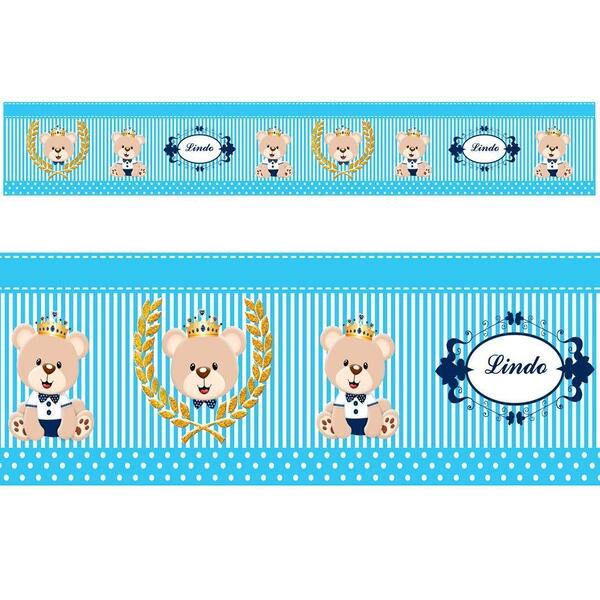 Adesivo Faixa Decorativa Parede Infantil Borda Bebe Azul | Black Friday ...
