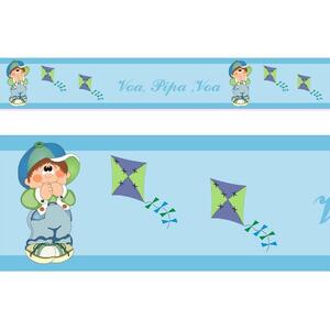 Adesivo Faixa Decorativa Parede Infantil Borda Bebe Azul | Leroy Merlin