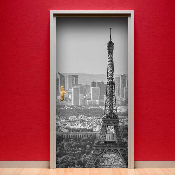 Adesivo Para Porta Cidade De Paris Torre Eiffel-83x210cm | Leroy Merlin