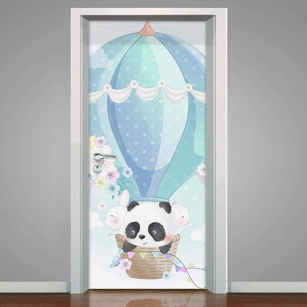 Adesivo Para Porta Panda Baby No Balão-73x210cm | Leroy Merlin