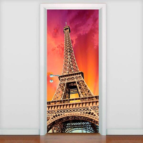 Adesivo Para Porta Torre Eiffel Ao Entardecer 2-63x210cm | Leroy Merlin