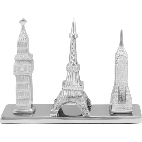 ADORNO HOME&CO TOURISM MONUMENTOS ALUMÍNIO 18x25x7cm PRATA | Leroy Merlin