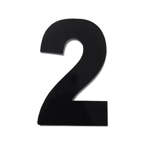 Algarismo Grande 2 Numeral 185mm Preto 685-2 | Leroy Merlin