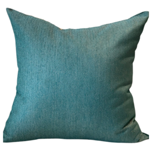 Almofada Em Linho Azul Turquesa Quadrada Tipo:completa | Leroy Merlin