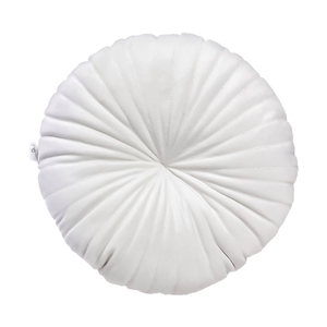Almofada Redonda Rendy 40 Cm Em Veludo Branco | Leroy Merlin
