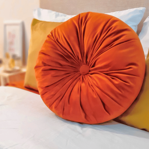 Almofada Redonda Retrô Terracota | Leroy Merlin