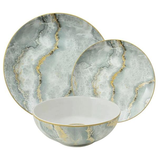 Aparelho De Jantar L'hermitage Nero Grigio 18pçs Cinza 28375 | Leroy Merlin