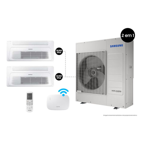 Ar Condicionado Multi Split Inverter Sem Vento Windfree 2x18.000 Btu ...