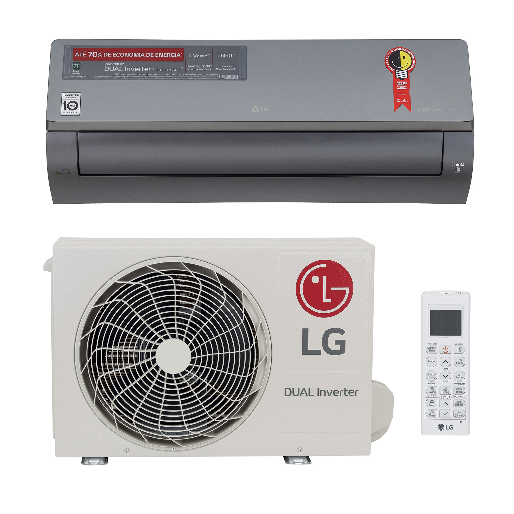 Ar Condicionado Split Inverter 9000 BTUs Quente e Frio Branco 220V Voice LG | Leroy Merlin