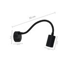 Arandela Astraled Oris Led Com Interruptor Bivolt Preto - 3000k – Luz ...