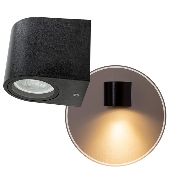 Arandela Dots Preto + Led 1x Gu10 Mr16 Branco Frio Dl158b Bella St2723 ...